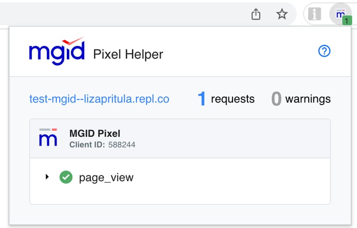 MGID Pixel Helper Overview